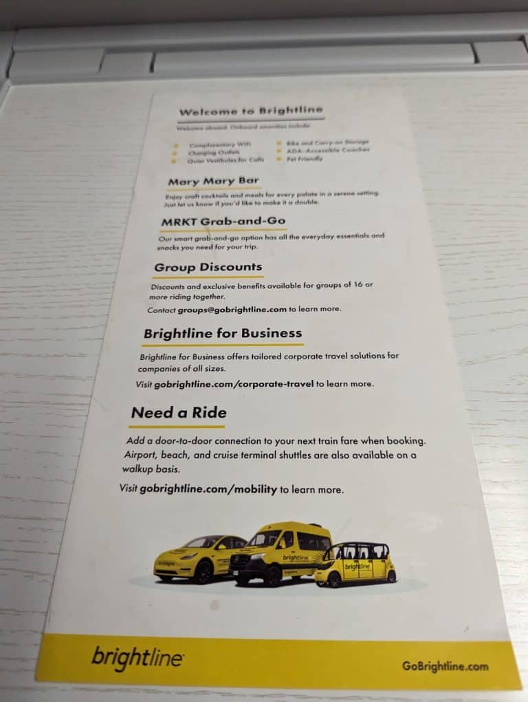 Brightline Premium Class Miami to Fort Lauderdale Review | SingleFlyer